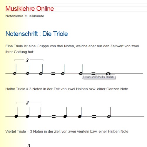 Die Triole ♫ Musiklehre Online